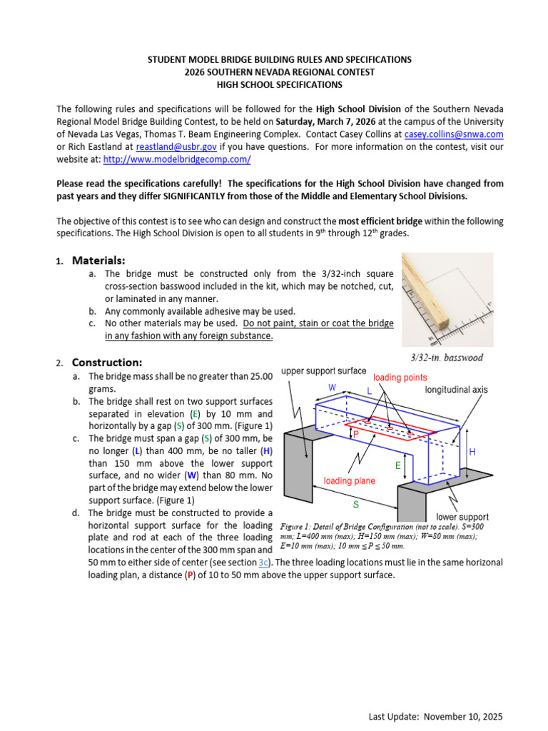 2026 HS Bridge Competition | PDF | Bridge