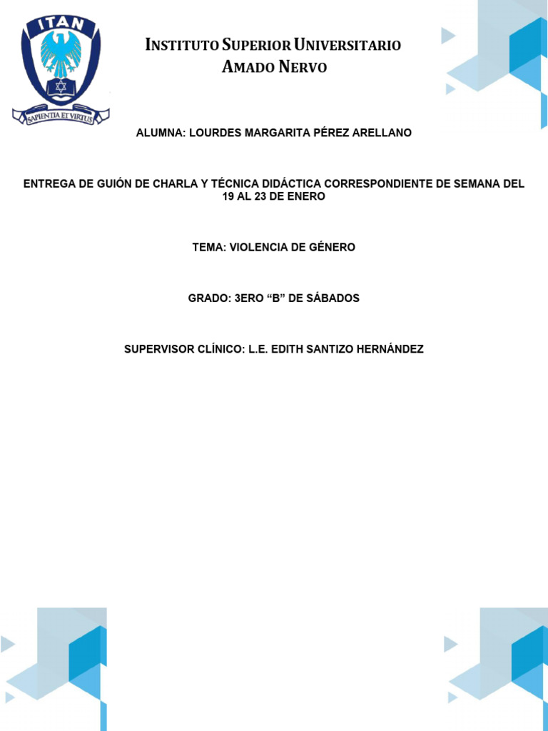 Guion de Charla y Triptico | PDF | Violencia | Violencia sexual