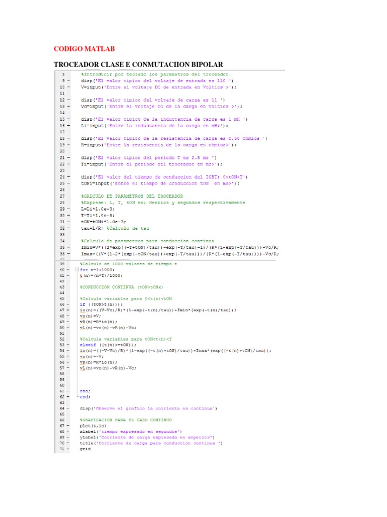 Codigo Matlab | PDF