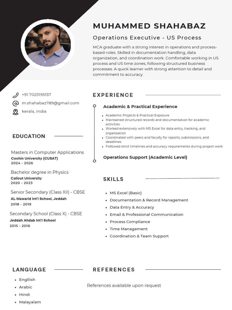 Resume - Operation Executive - Us Process | PDF