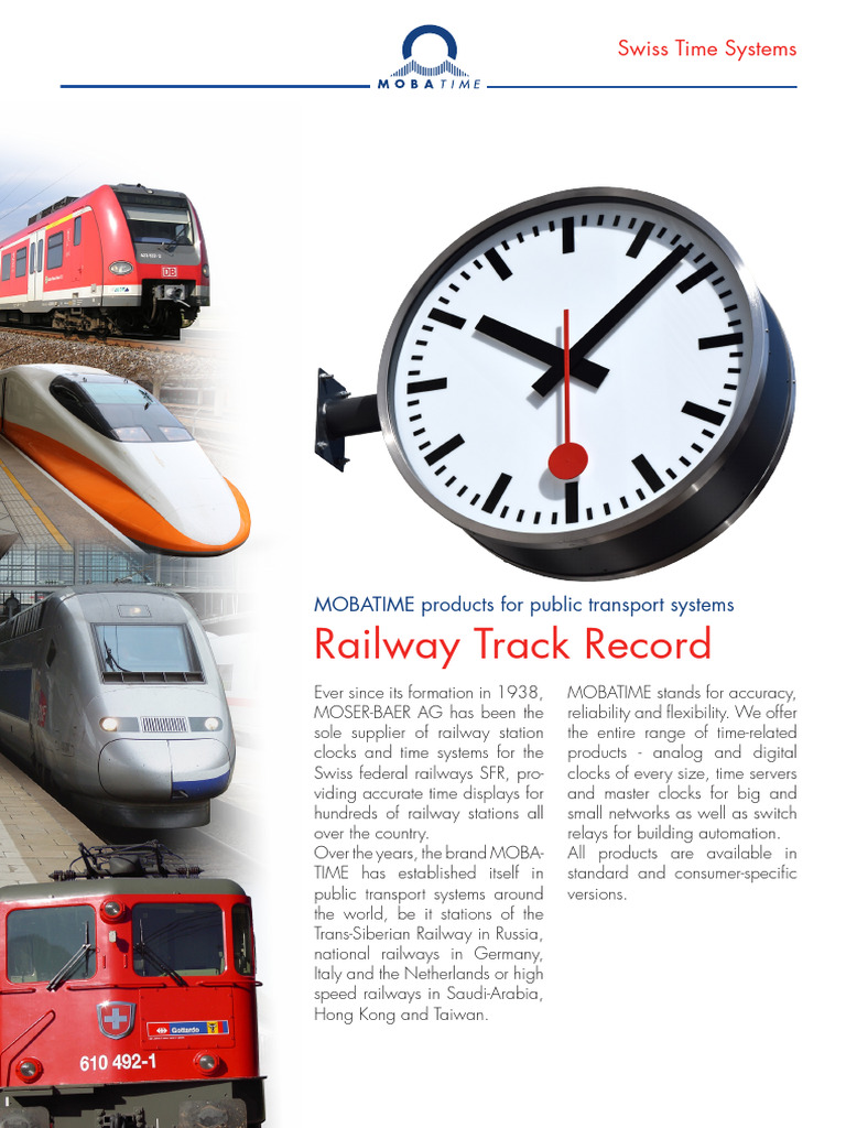LE 801170.00 Praesentation Railway Track Record | PDF | Clock | Rail ...