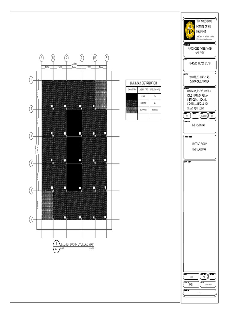 Live Load Map - Second Floor | PDF