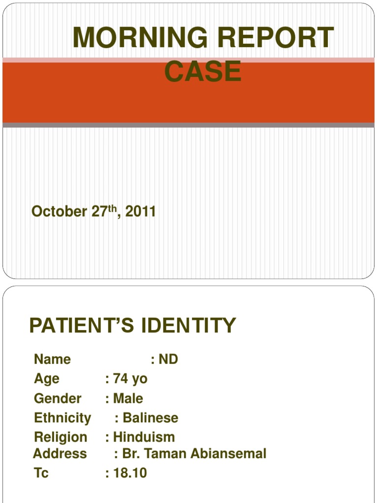 Morning Report Case: October 27, 2011 | PDF | Clinical Medicine ...