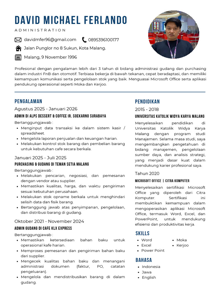 CV - David Michael Ferlando | PDF
