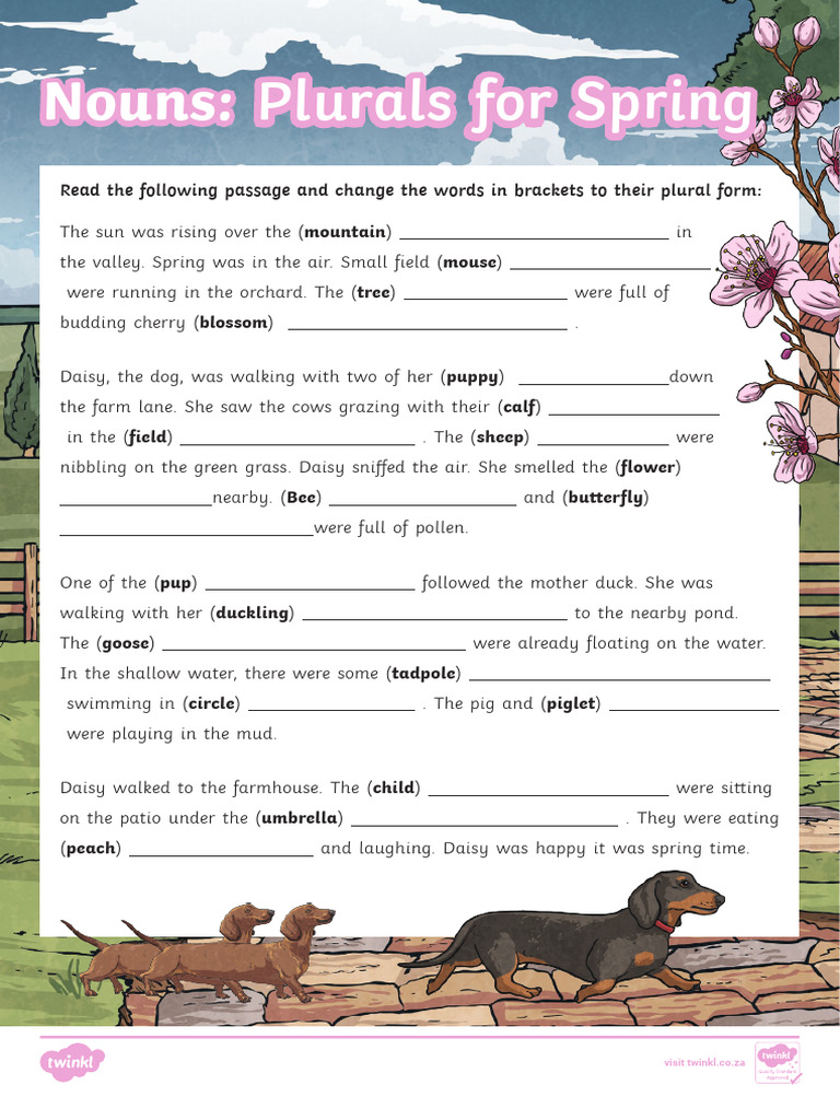Za Fal 1754894221 Intermediate Phase Grade 4 English Plurals For Spring ...