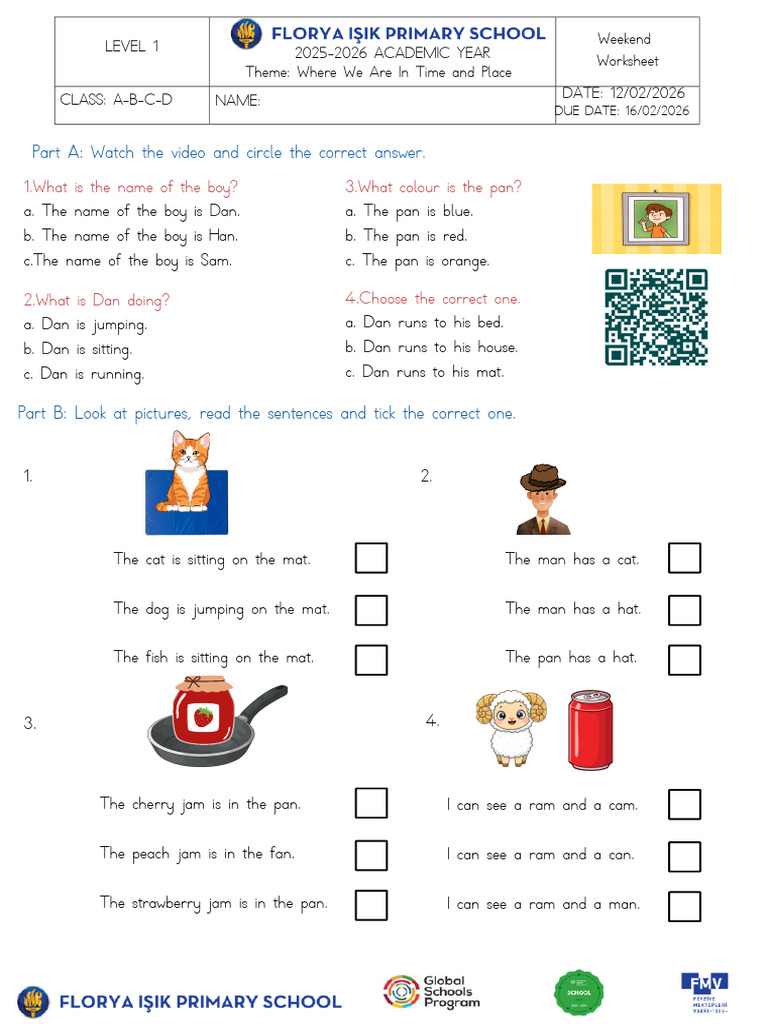 Grade 1 - Weekend Homework Week 20 | PDF
