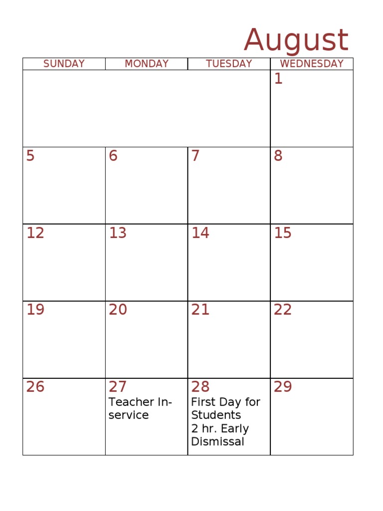 2012-2013 School Year Calendar | PDF