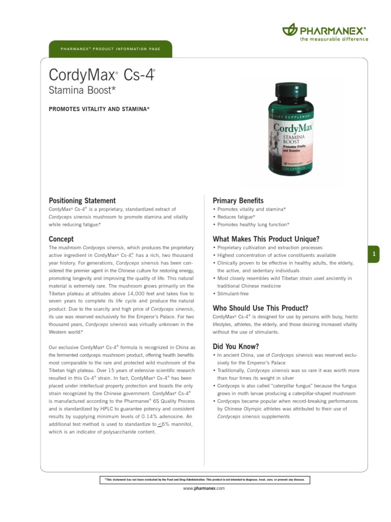 Pip Cordymax | PDF | Medicine | Wellness