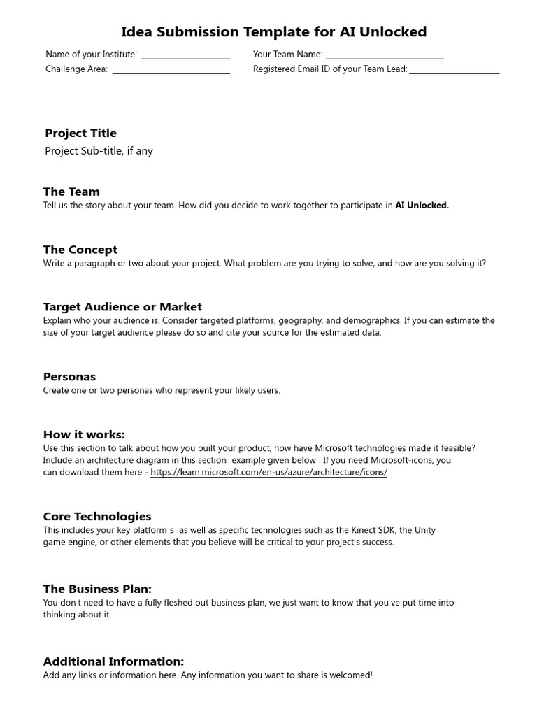 Idea Submission Template | PDF