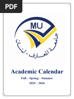 Vanier College Academic Calendar 2025-26 | PDF | Academic Term ...