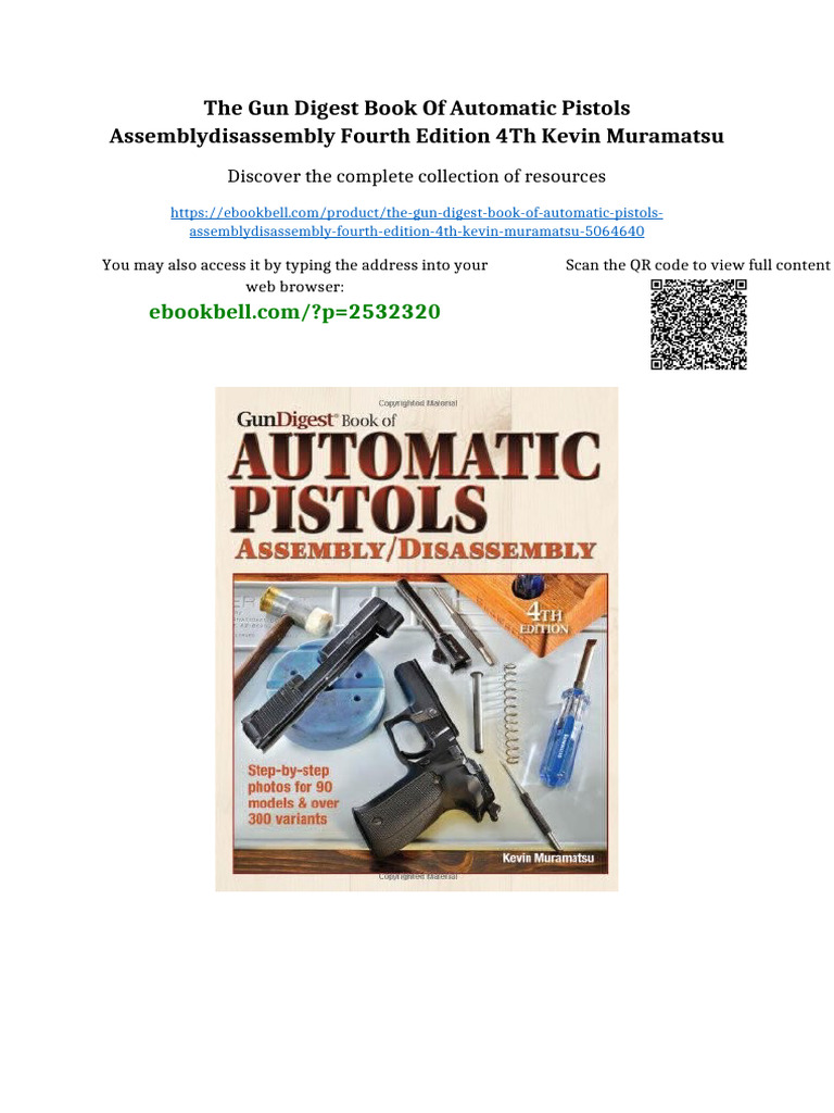 The Gun Digest Book Of Automatic Pistols Assemblydisassembly Fourth ...