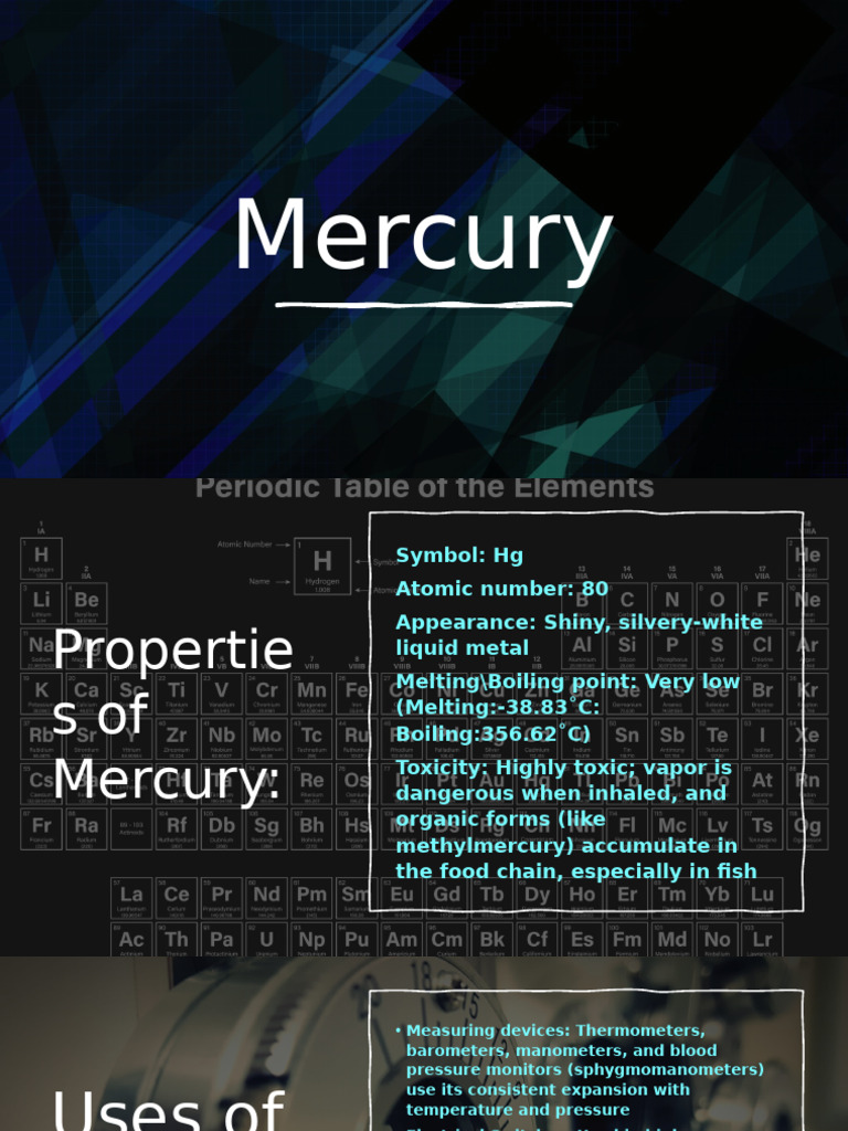 Mercury | PDF | Mercury (Element) | Materials
