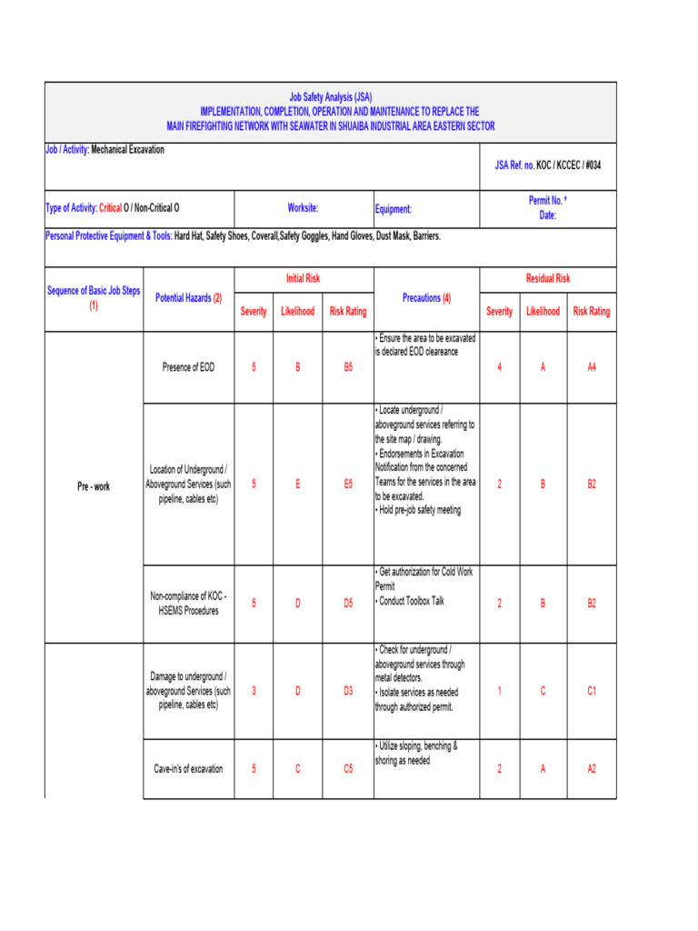 KCCEC #034-Mechanical Excavation SCORED | PDF | Working Conditions ...
