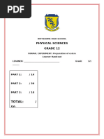 Grade 12 Esterification Practical Guide | PDF | Ester | Chemistry