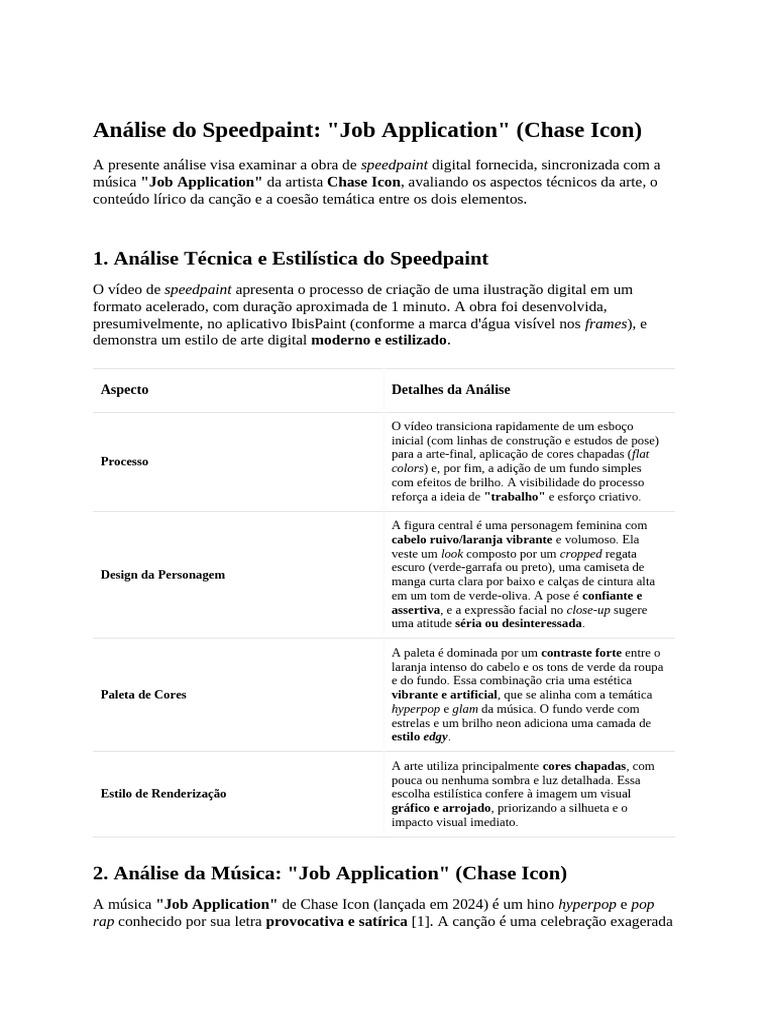 Análise Do Speedpaint Job Application (Chase Icon) | PDF | Desenho ...