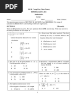 Form 2 Mathematics Revision Exercise | PDF | Area | Equations