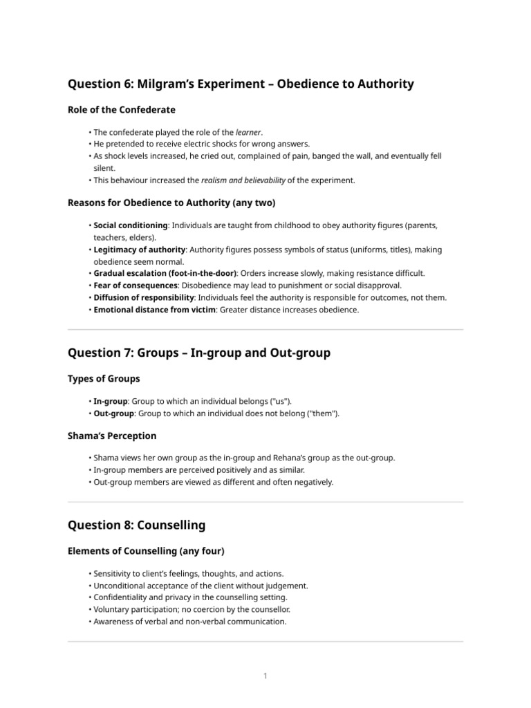 Isc Psychology - Notes From Given PDF Pages | PDF | Thought | Reason