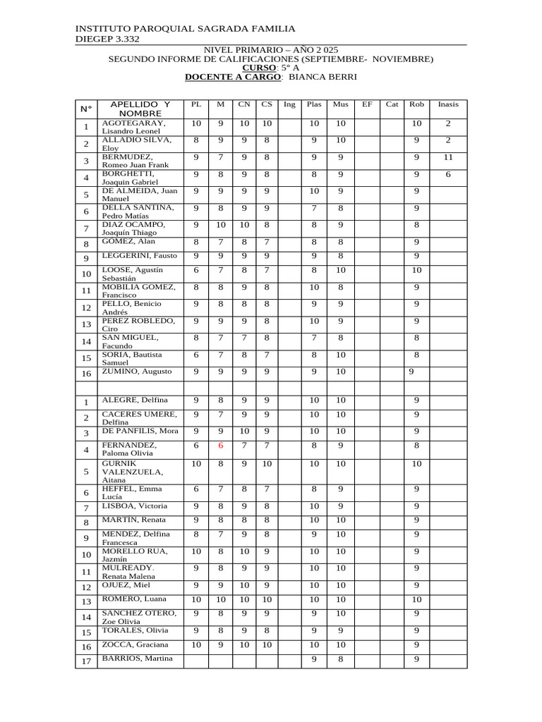 5º grado A.docm (1) | PDF