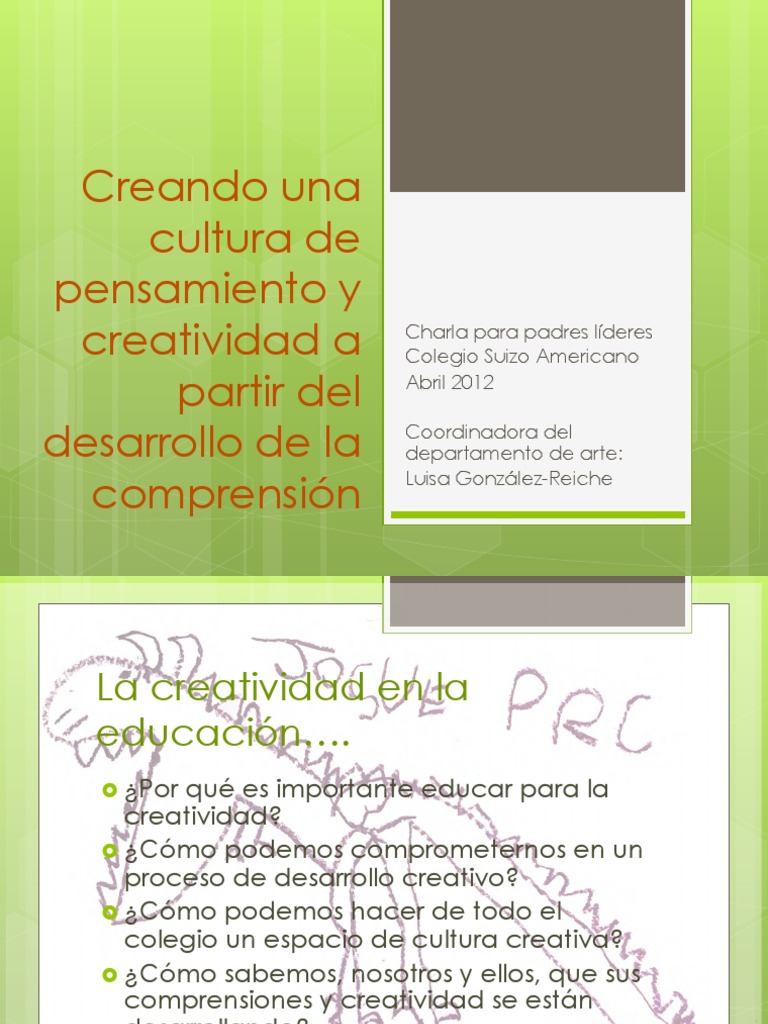 La Creatividad En La Educacion Pdf Creatividad Plan De Estudios