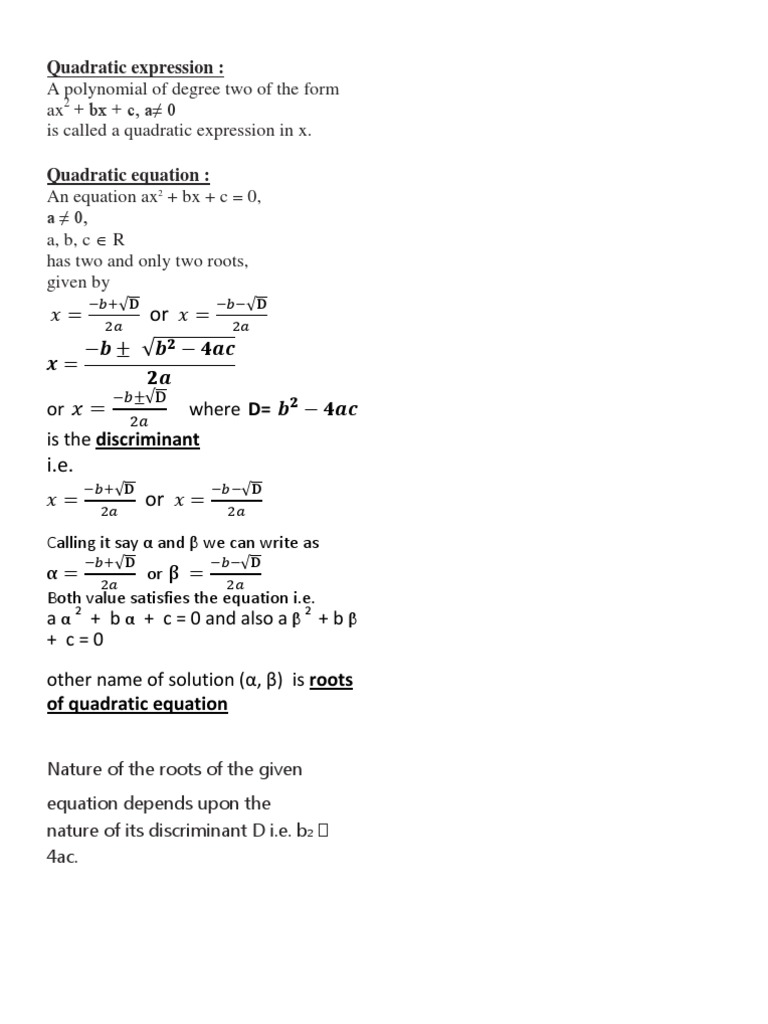 Understanding Quadratic Expressions and Equations | PDF