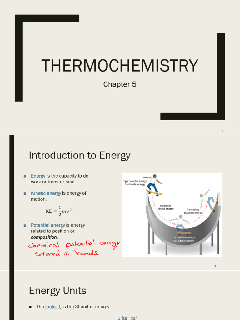 Chapter 5 - Thermochem W26 - Annotated | PDF | Calorie | Heat