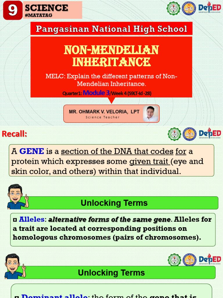 Q1 M3 LESSON 5 Non Mendelian Inheritance | PDF | Dominance (Genetics ...