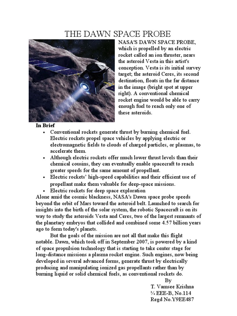 NASA's Dawn Space Probe Overview | PDF