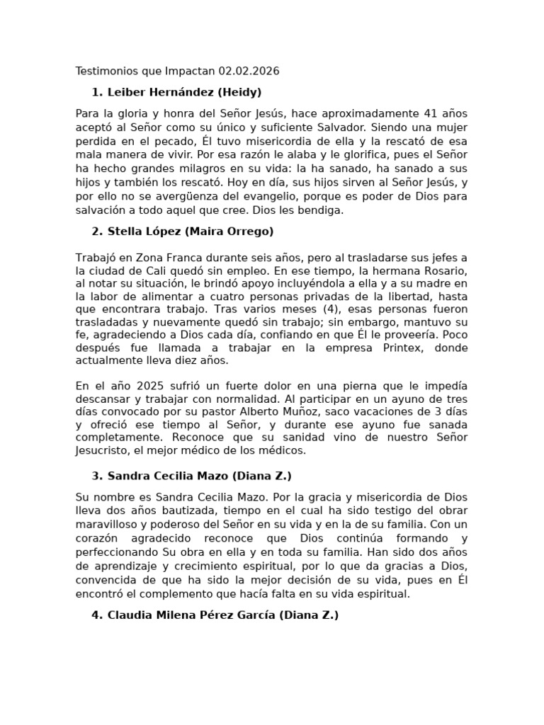 Testimonios Que Impactan 02 | PDF | Cristo (título) | Bautismo