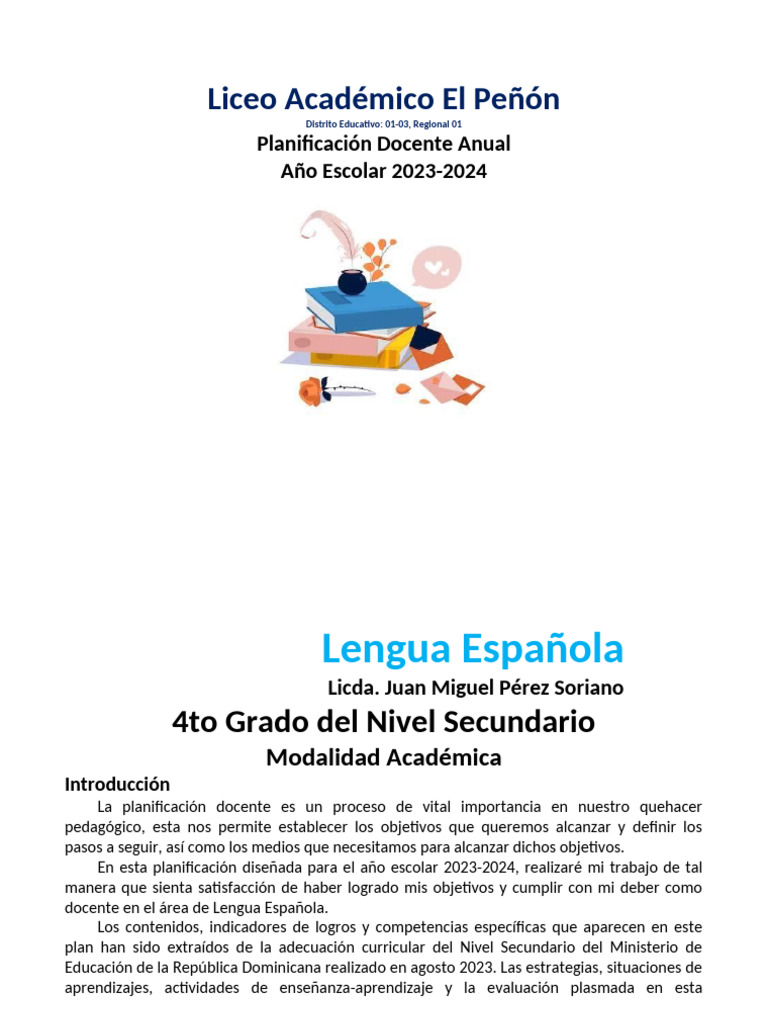 4to Español | PDF | Evaluación | Aprendizaje