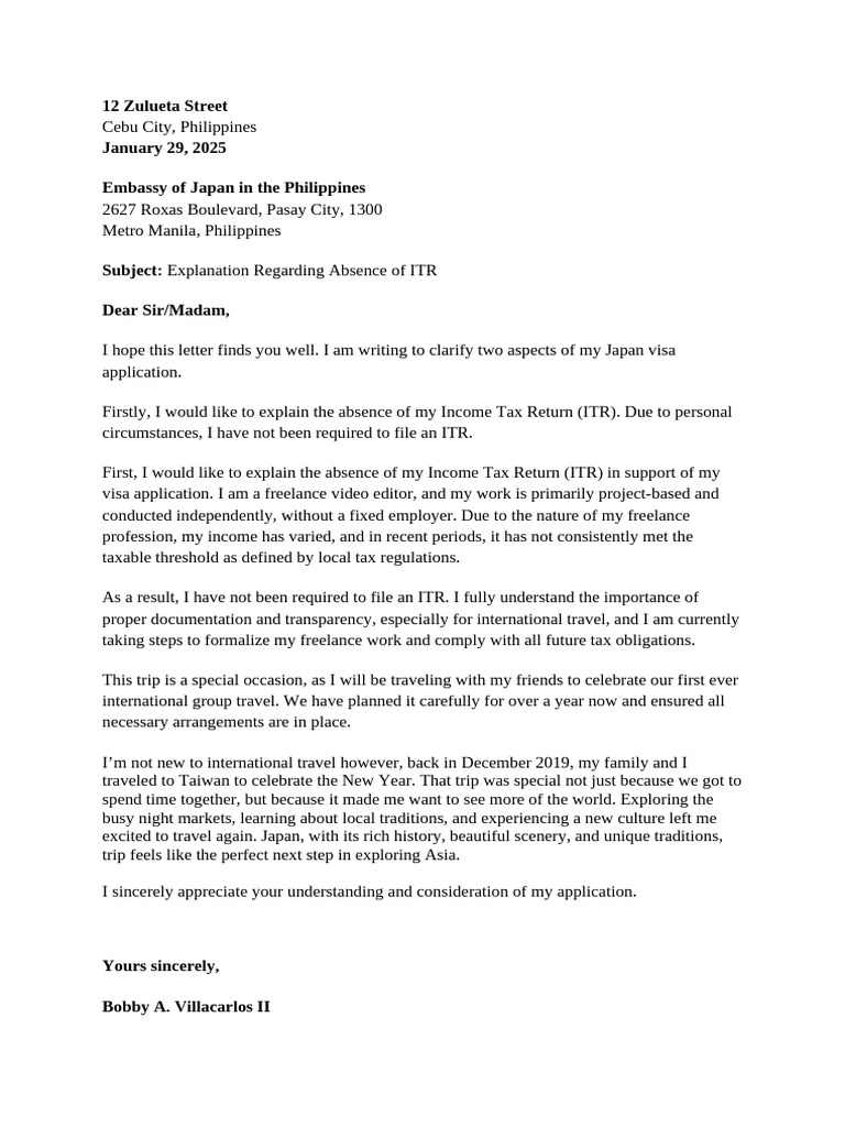 Cover Letter Bobby Villacarlos II Edited 1 | PDF