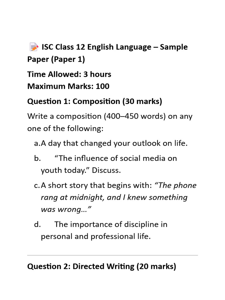 ? ISC Class 12 English Language | PDF | Pride And Prejudice | Poetry