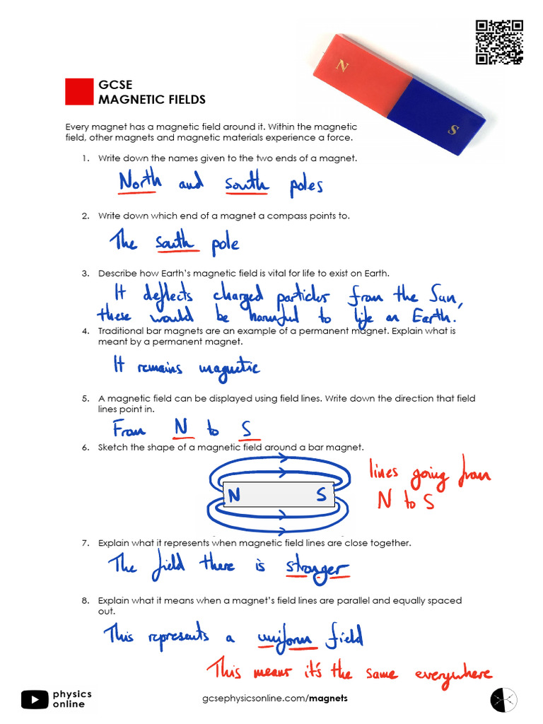 GCSE Magnetic Fields Answers | PDF