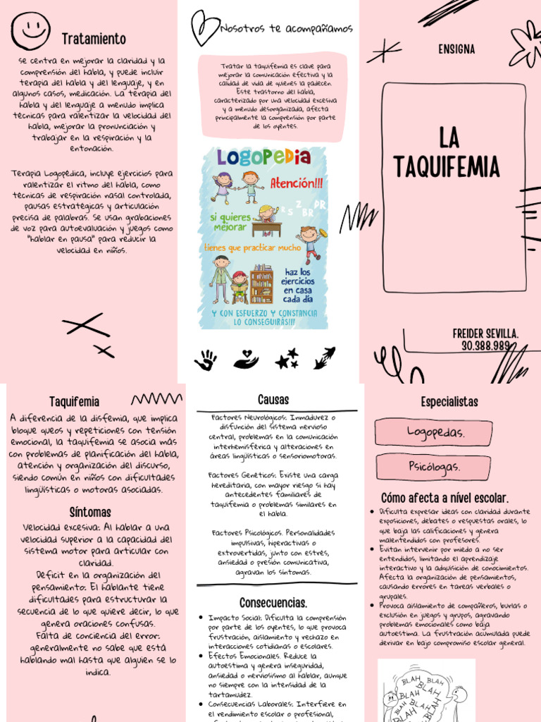 Tríptico de La Taquifemia | PDF | Habla | Ansiedad