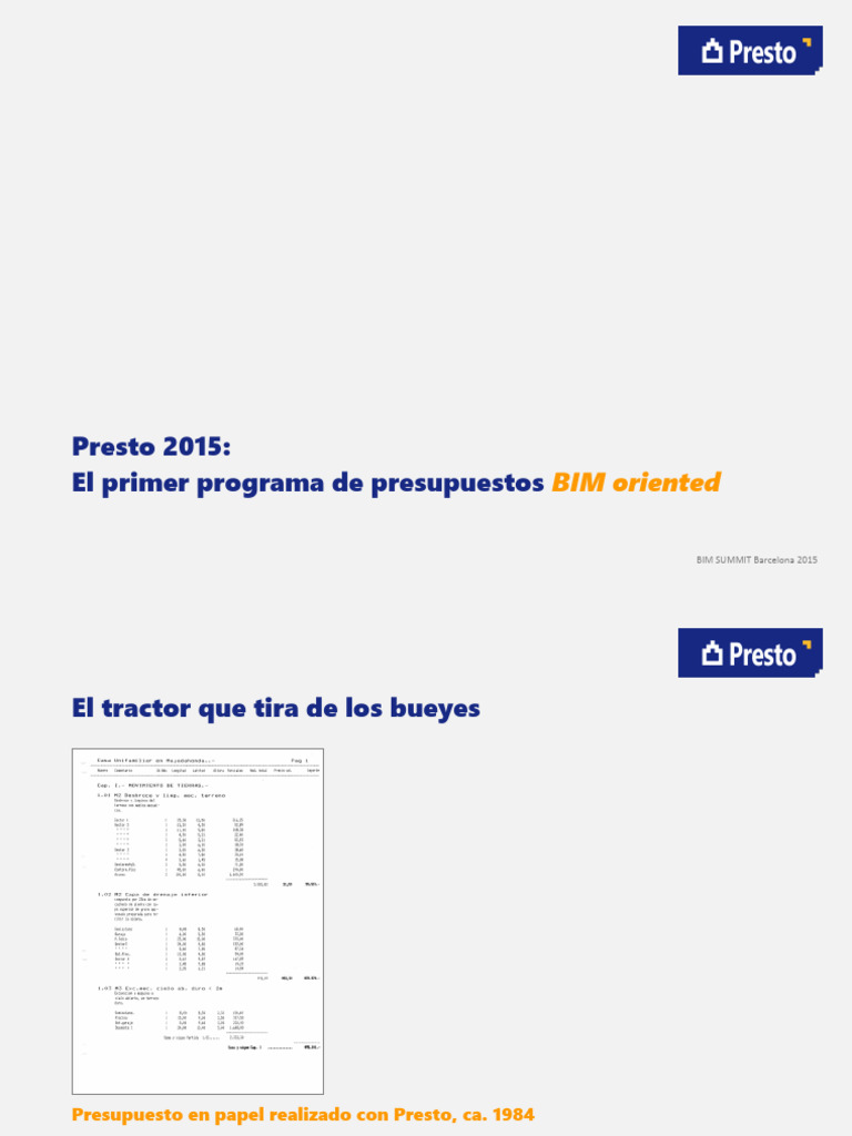 BIM-Summit-Presto-BIM-oriented | PDF | Autodesk Revit | Medición