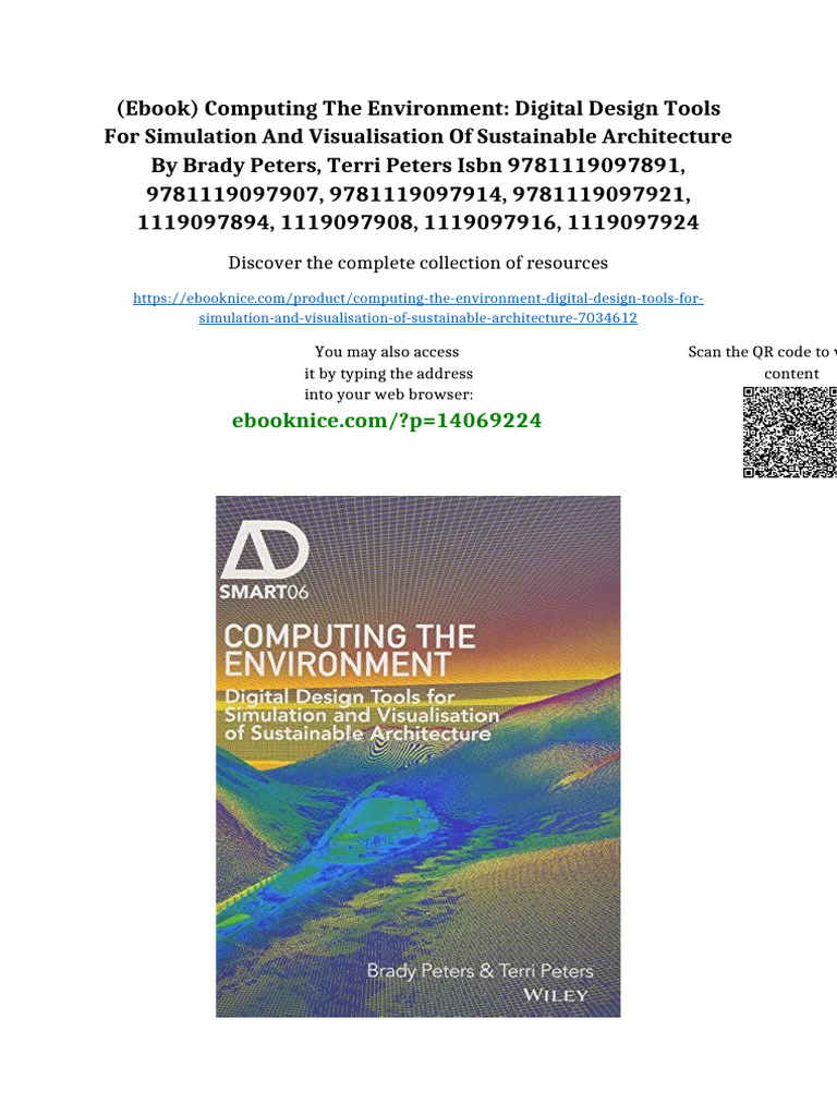 (Ebook) Computing the Environment: Digital Design Tools for Simulation ...
