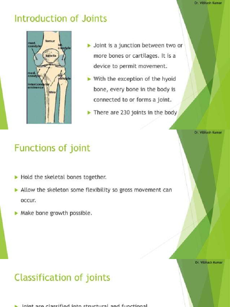 Joints anatomy | PDF