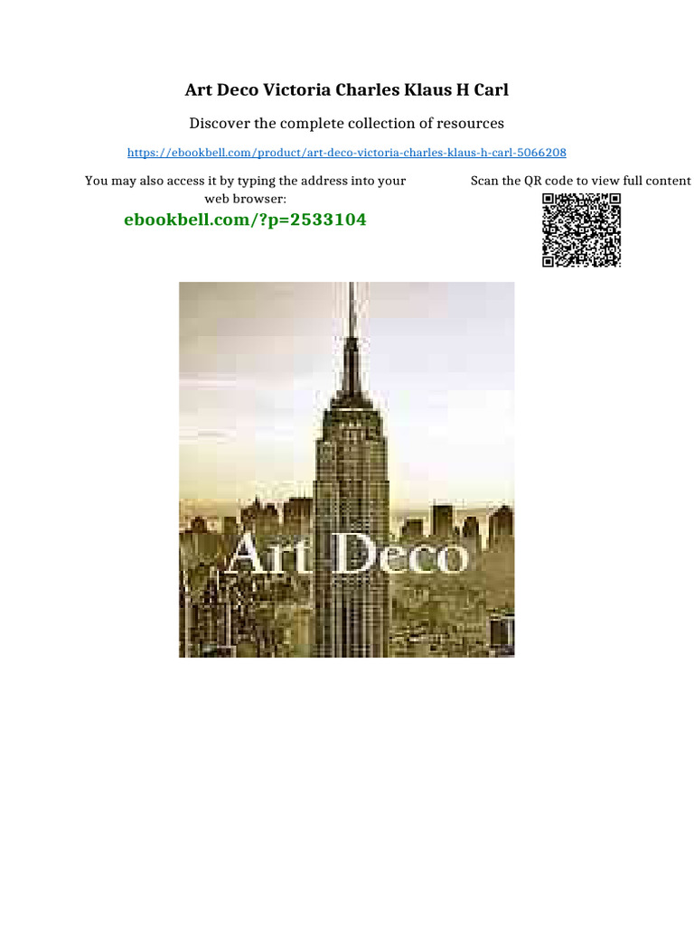 Art Deco Victoria Charles Klaus H Carl all chapters available | PDF ...