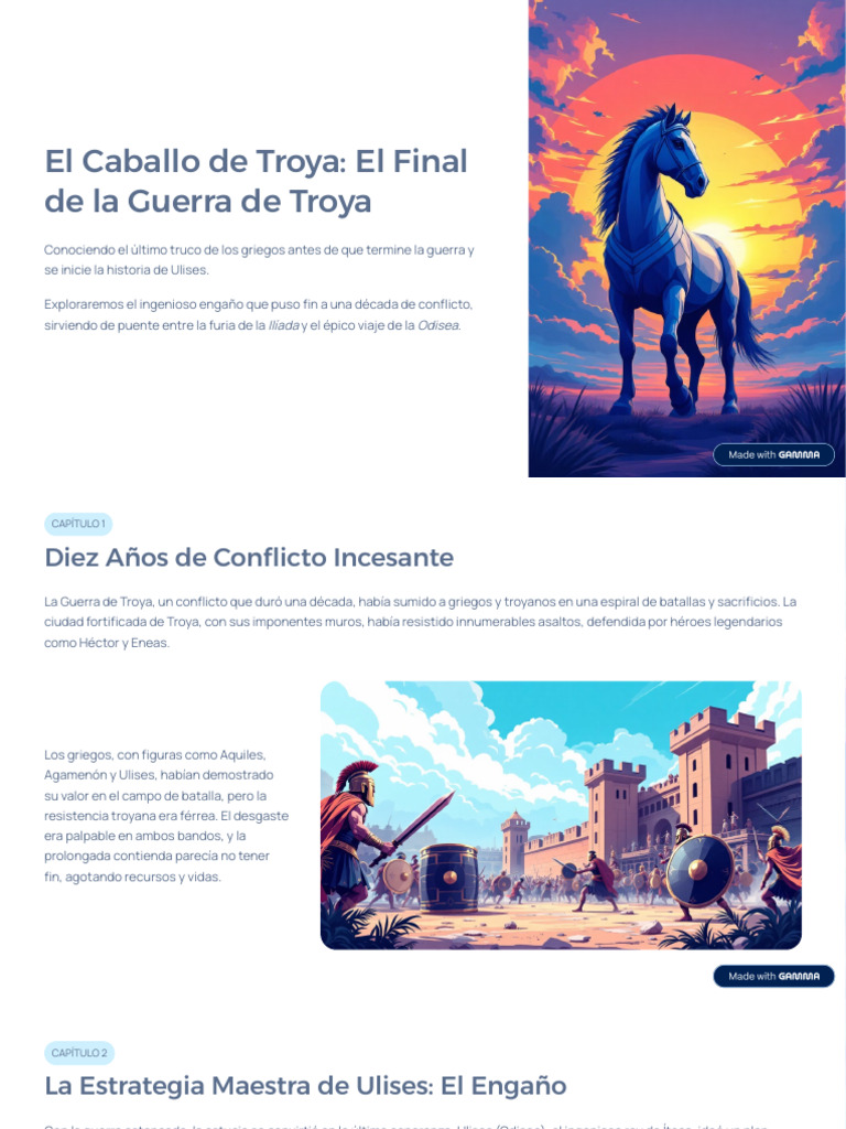 El Caballo de Troya El Final de La Guerra de Troya | PDF | Odiseo ...