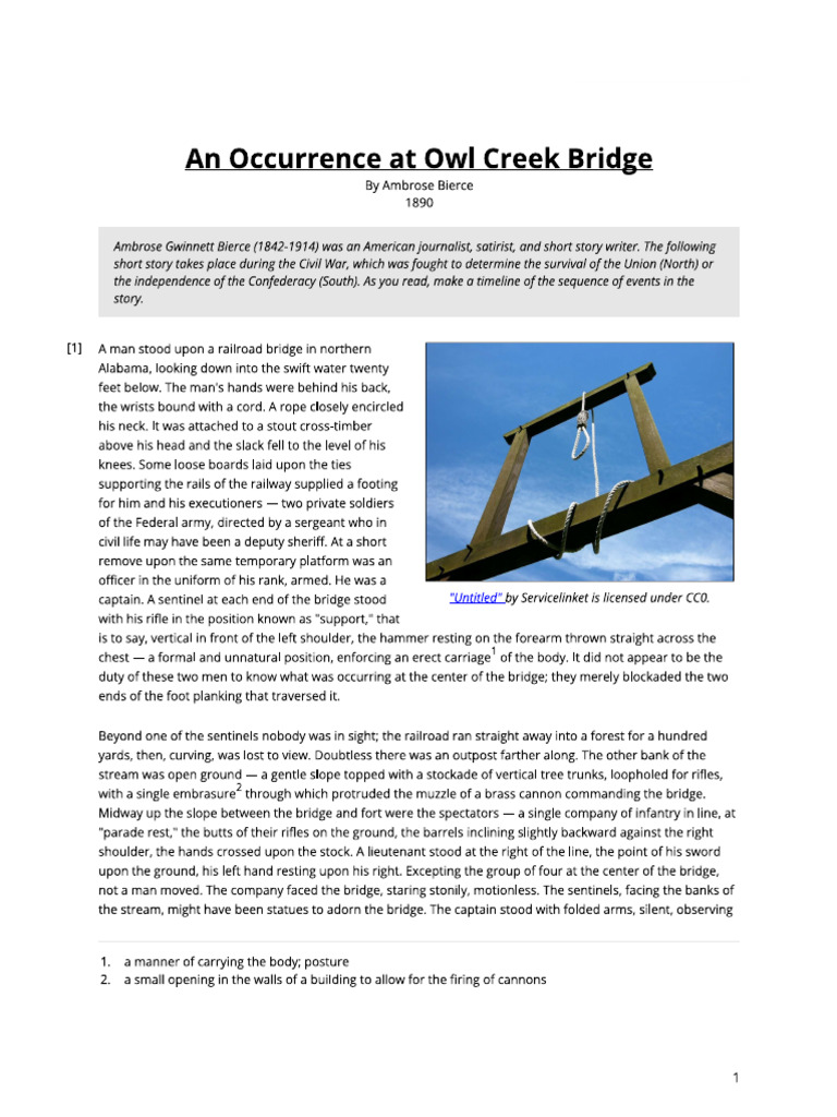 5 An Occurrence at Owl Creek Bridge | PDF