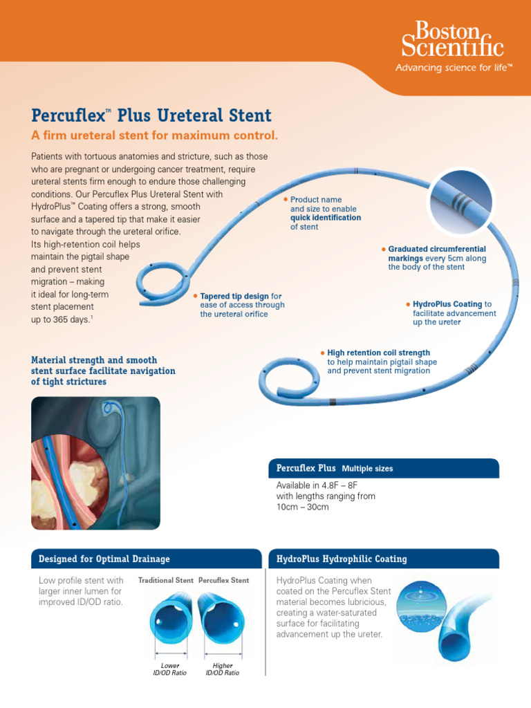 Percuflex-Plus-Ureteral-Stent-Brochure - A firm ureteral stent for ...