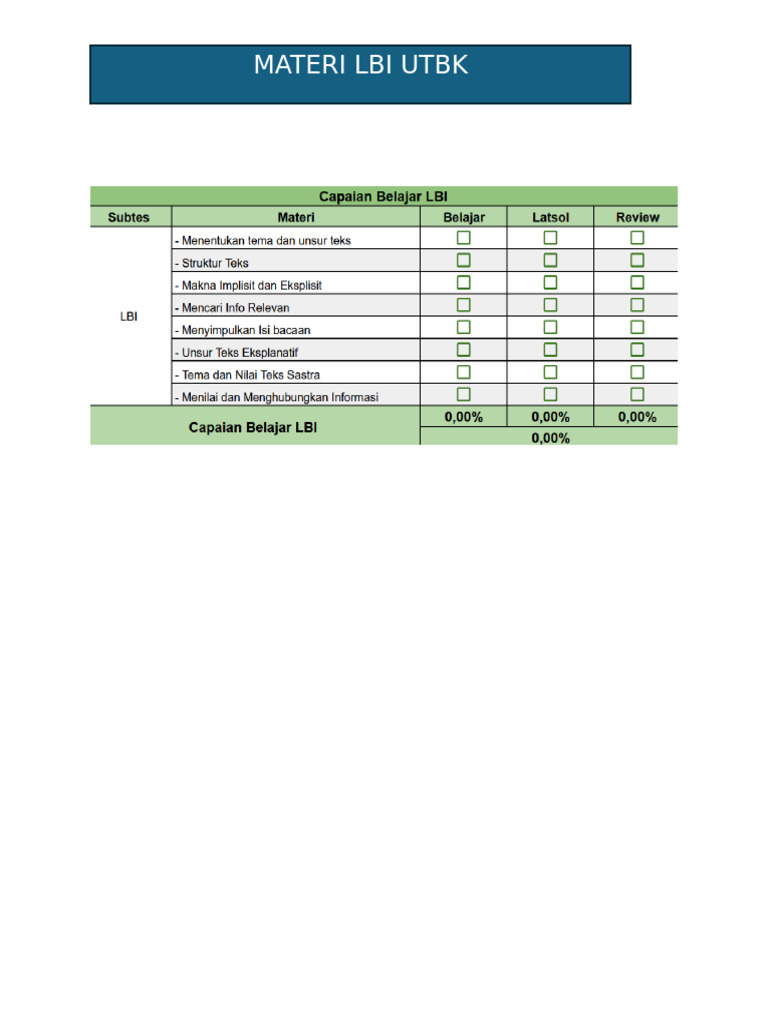 Materi Lbi Utbk | PDF