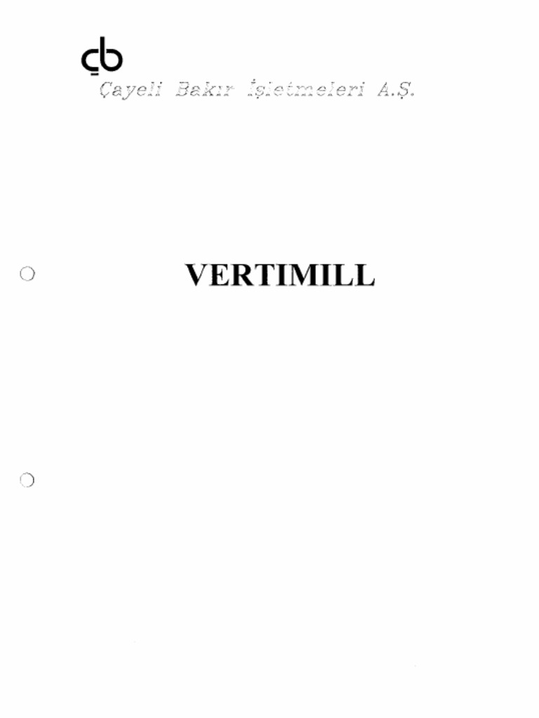 Verti Mill Specs | PDF