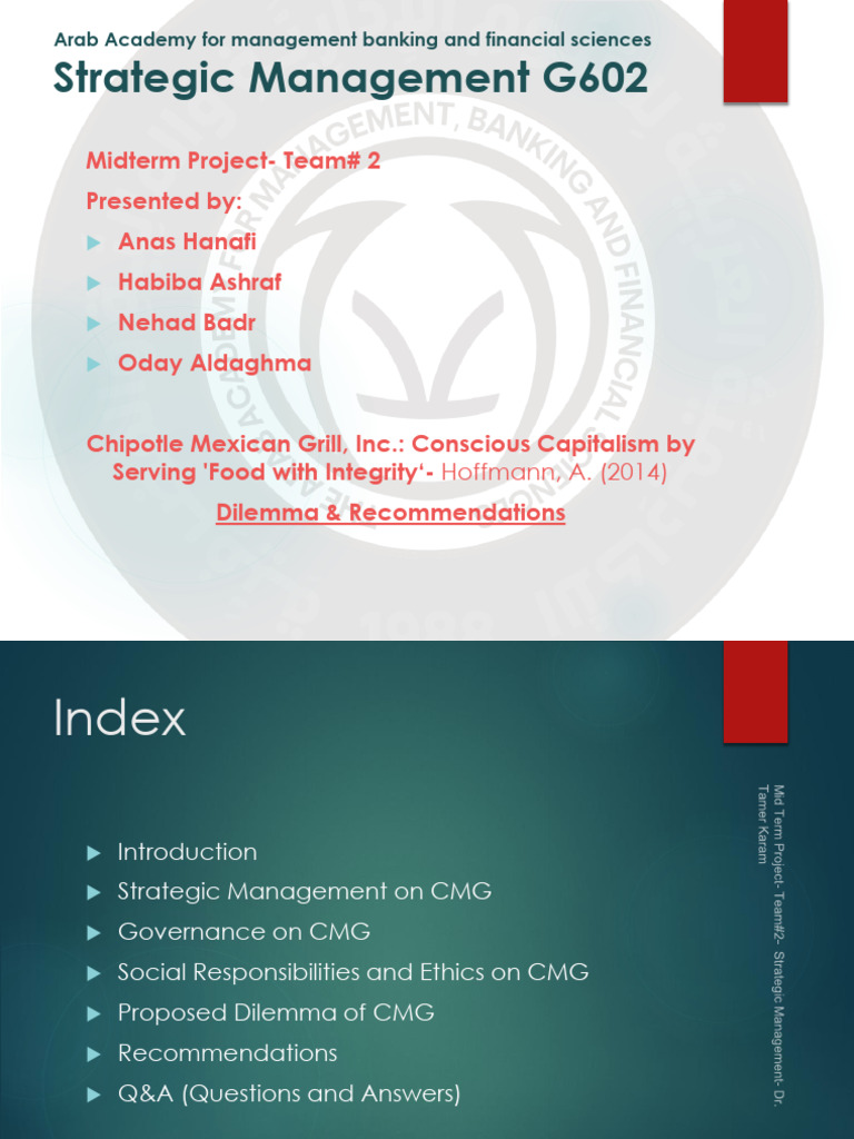 Chipotle Dilemma Presentation Detailed -Final | PDF | Chipotle Mexican ...