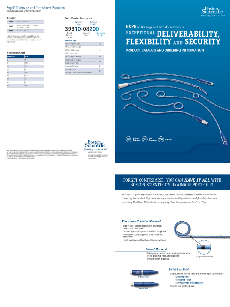 Expel - DrainageCatheterAccess - Product - Catalog - E BOSTON | PDF ...