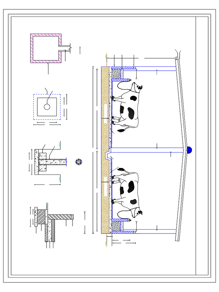 Cattle Shed Dwg | PDF | Architectural Design | Architecture