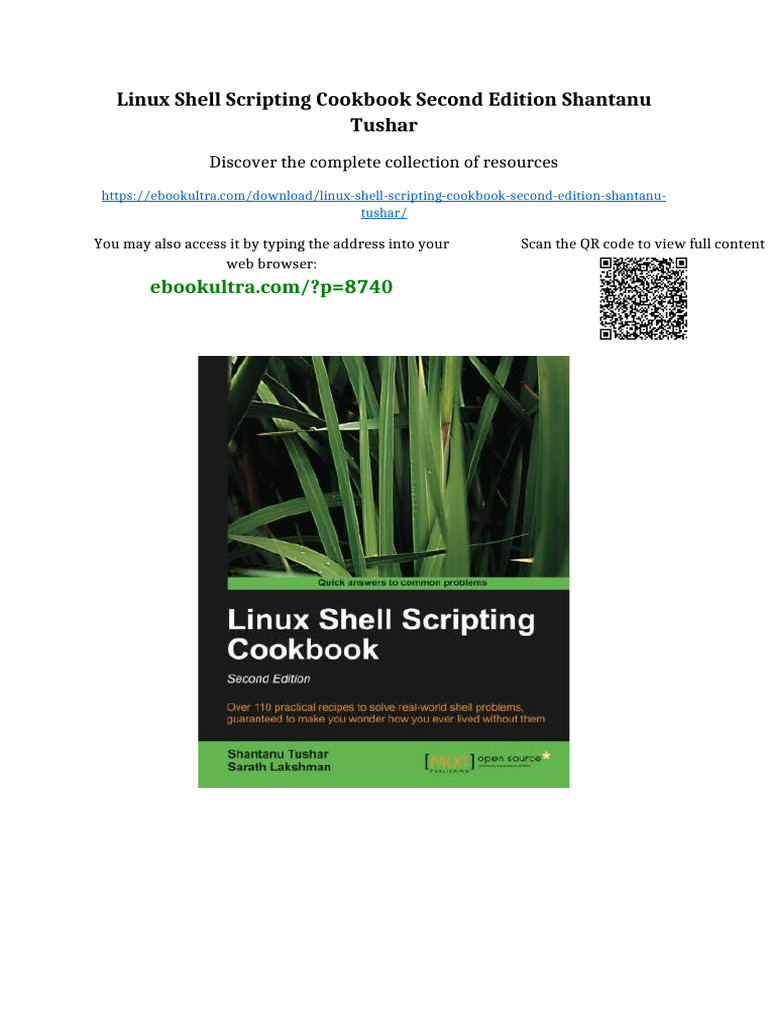 Linux Shell Scripting Cookbook Second Edition Shantanu Tushar latest ...