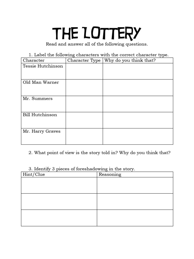 The Lottery | PDF
