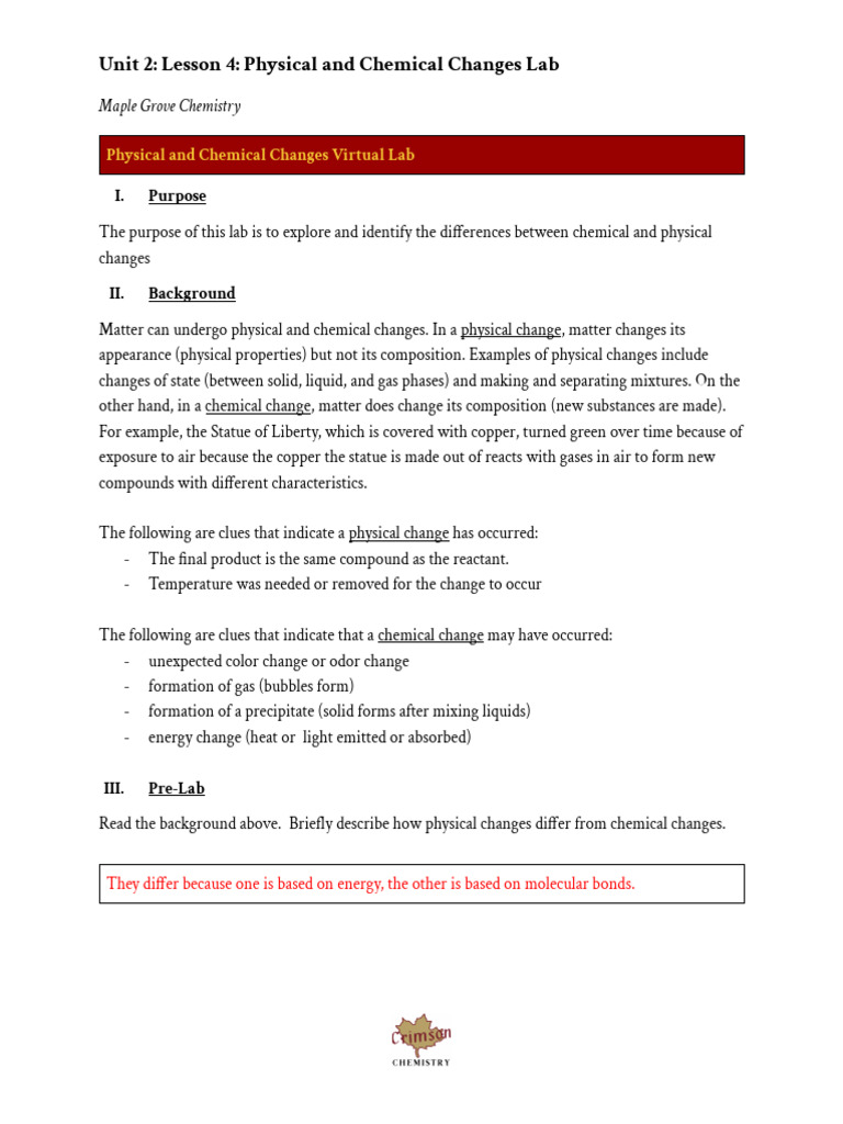Copy of Unit 2_ Lesson 4_ Physical and Chemical Changes Lab (Virtual ...