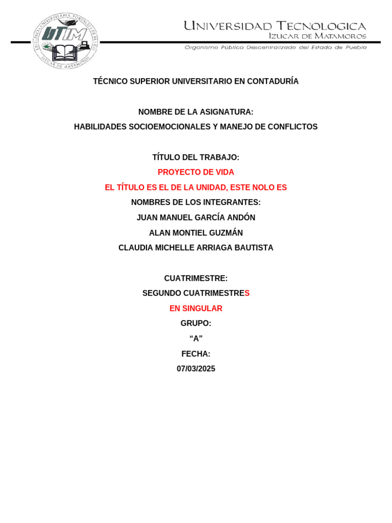 Alan, Juan Manuel, Claudia Michell t2 | PDF | Las emociones ...