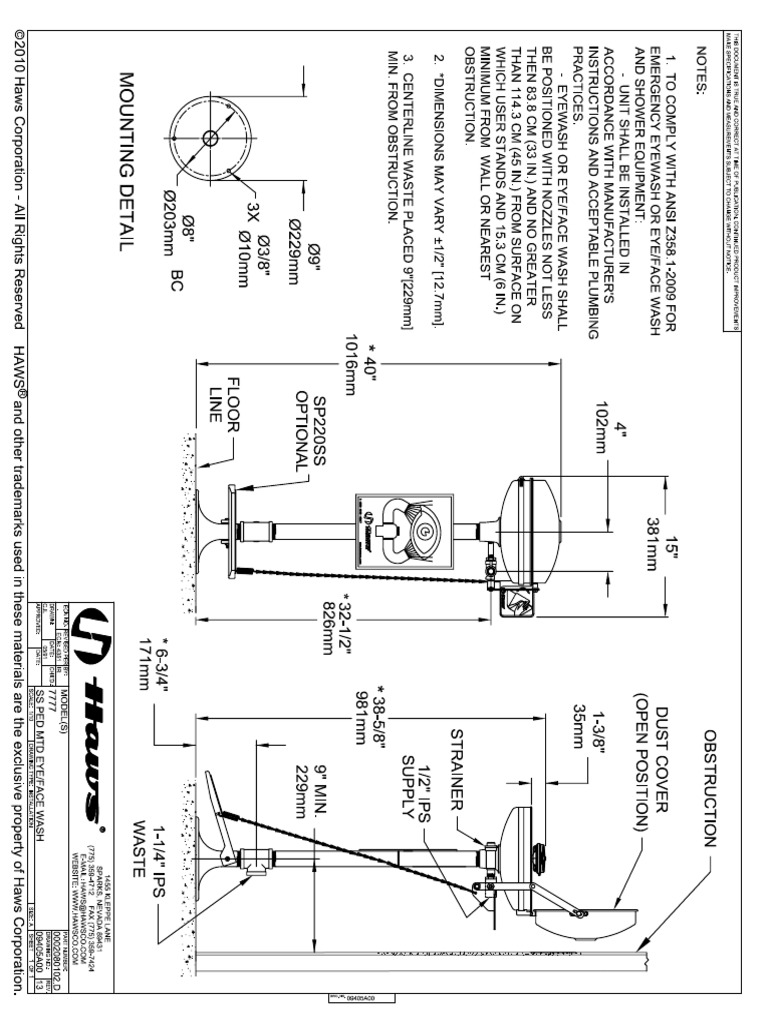 Haws Drinking Faucet Co 7777 16017777 Inta | PDF